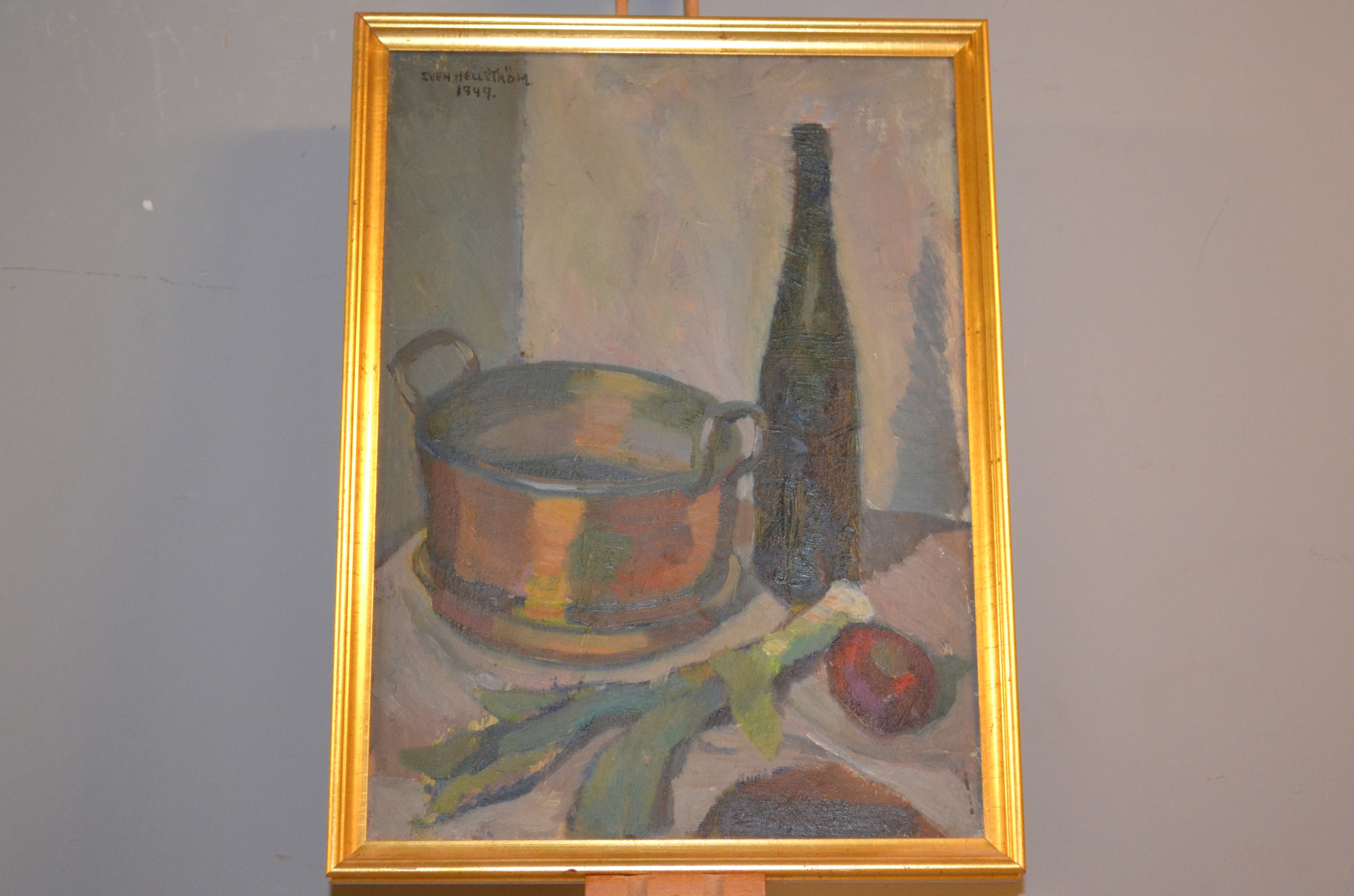 SVEN HELLSTRÖM. Olja på duk, stilleben, signerad & date | Auktion
